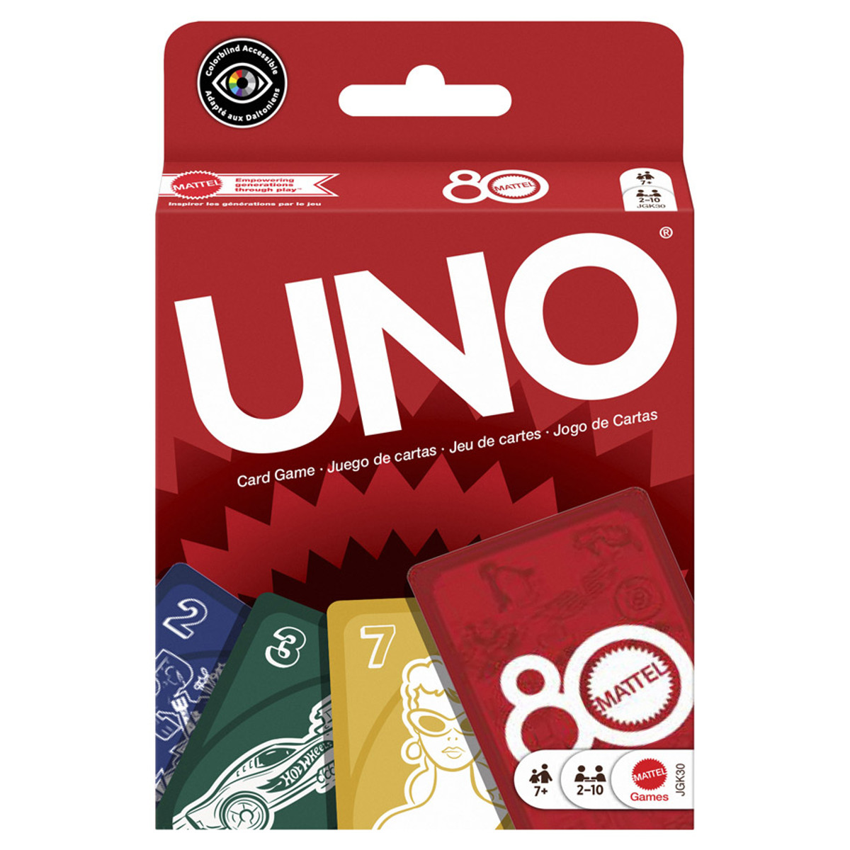 Uno: Mattel 80th Anniversary Ruby Red – Tanuki Games